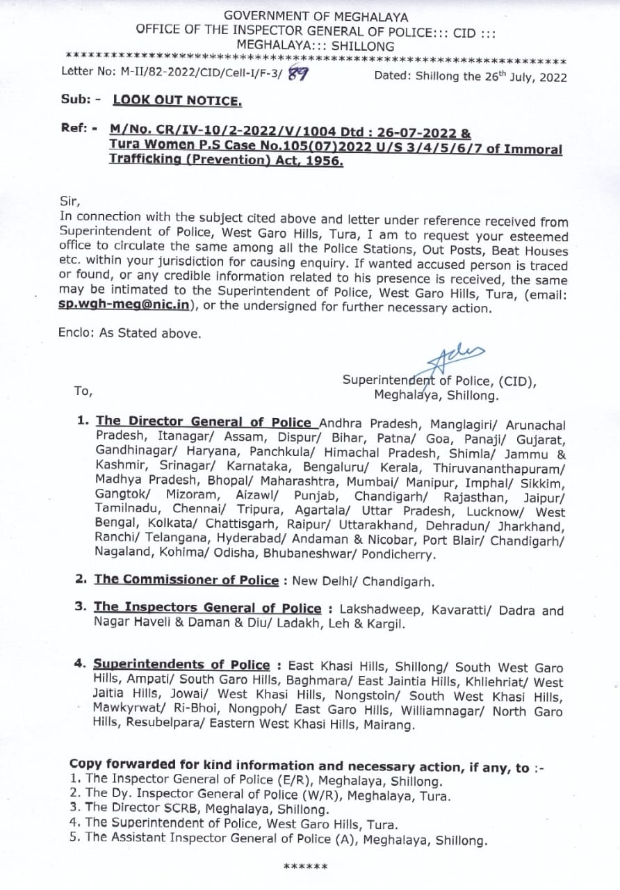 Lookout notice issued against Bernard in all states and union ...